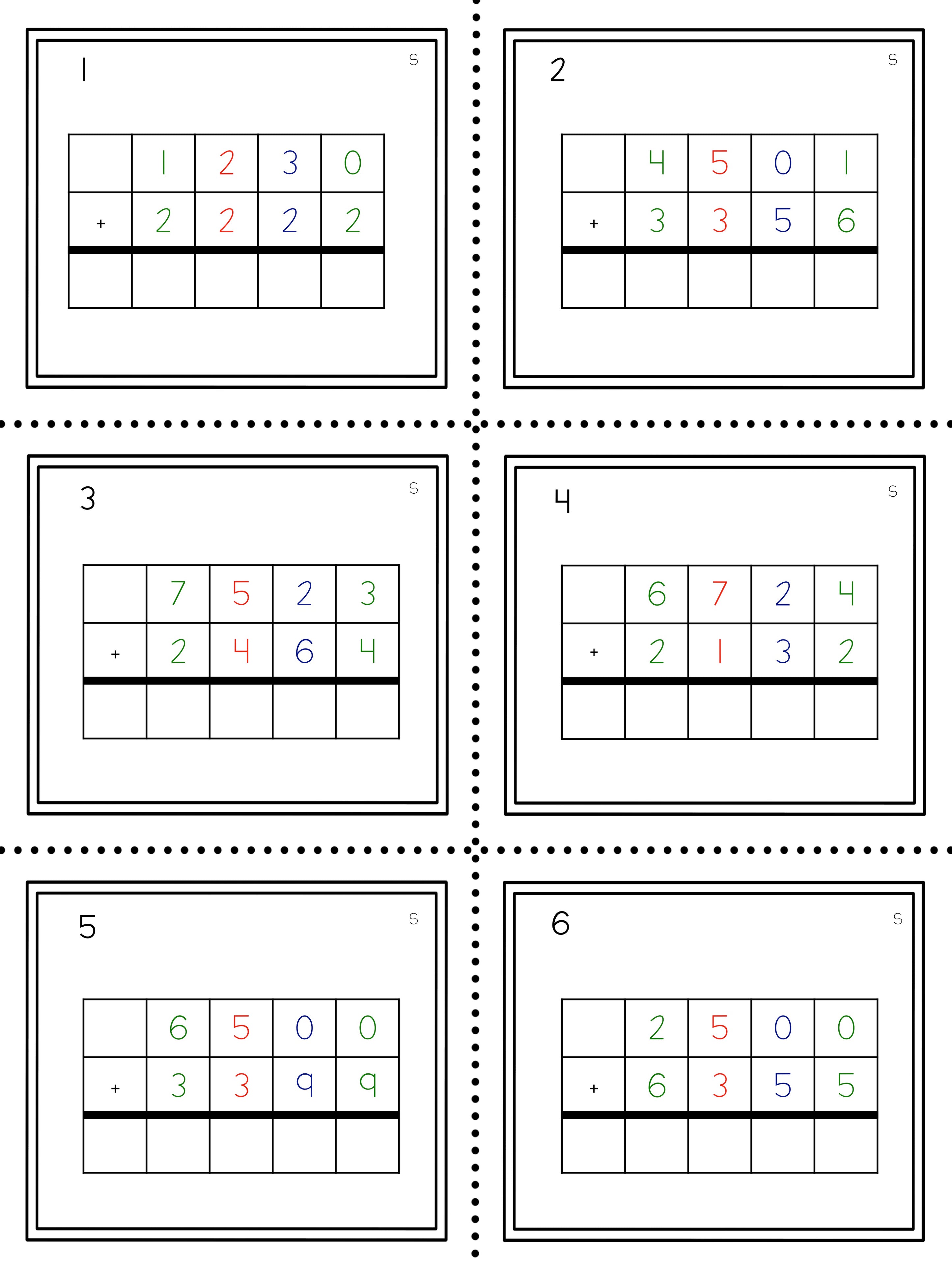 Four digit equations (Montessori) – montessorikiwi