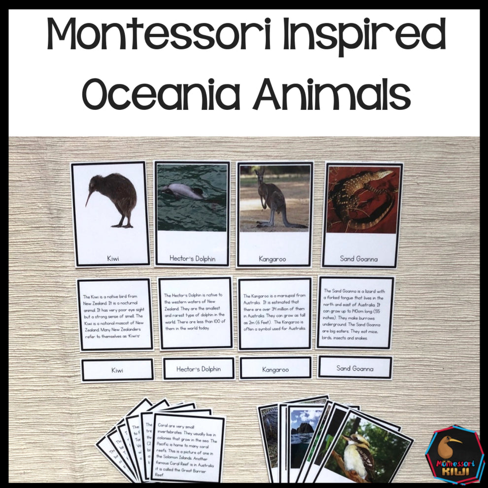 Oceania animals – montessorikiwi