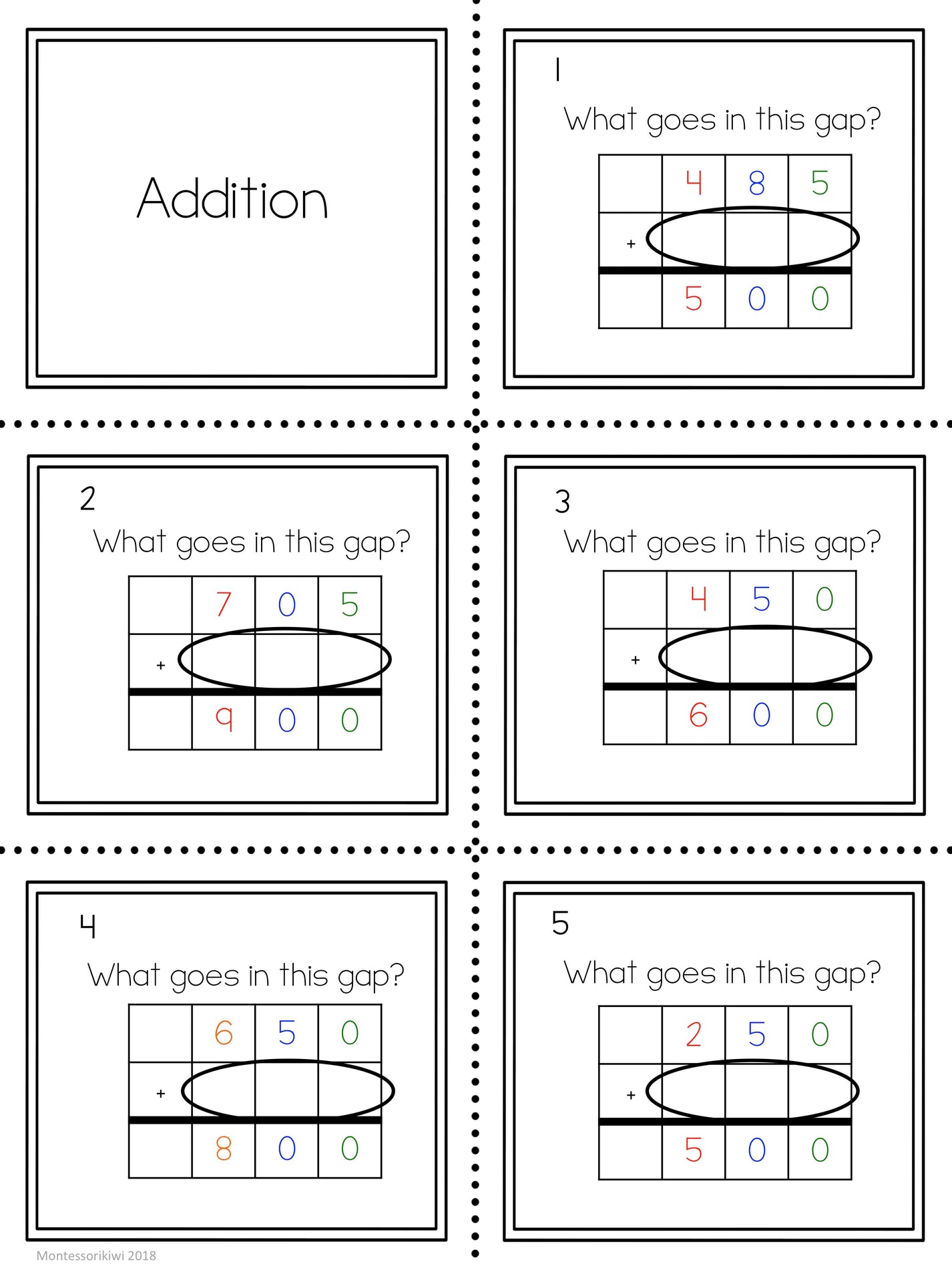 Three digit 'Gateway to Algebra' questions – montessorikiwi