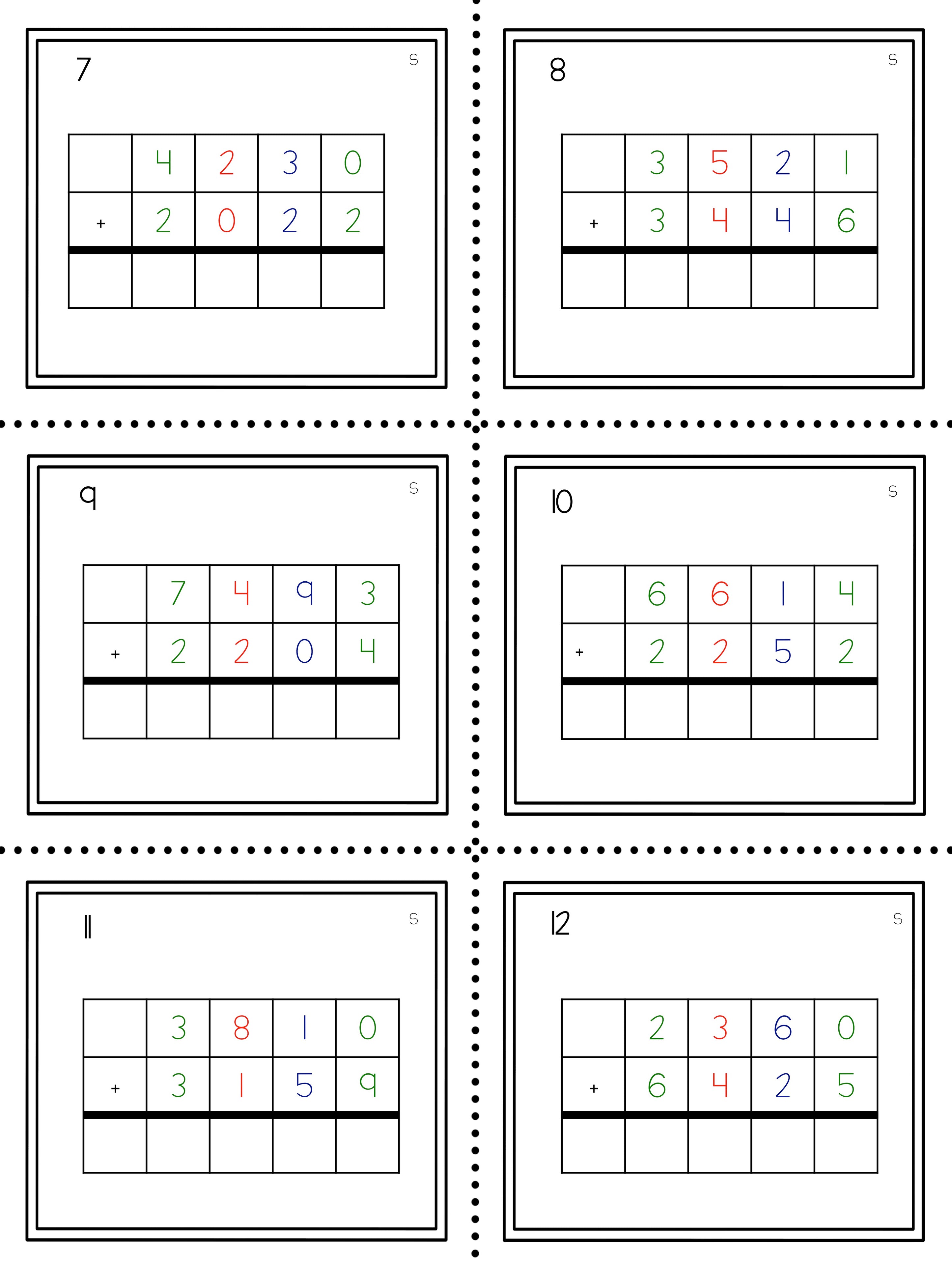 Four digit equations (Montessori) – montessorikiwi