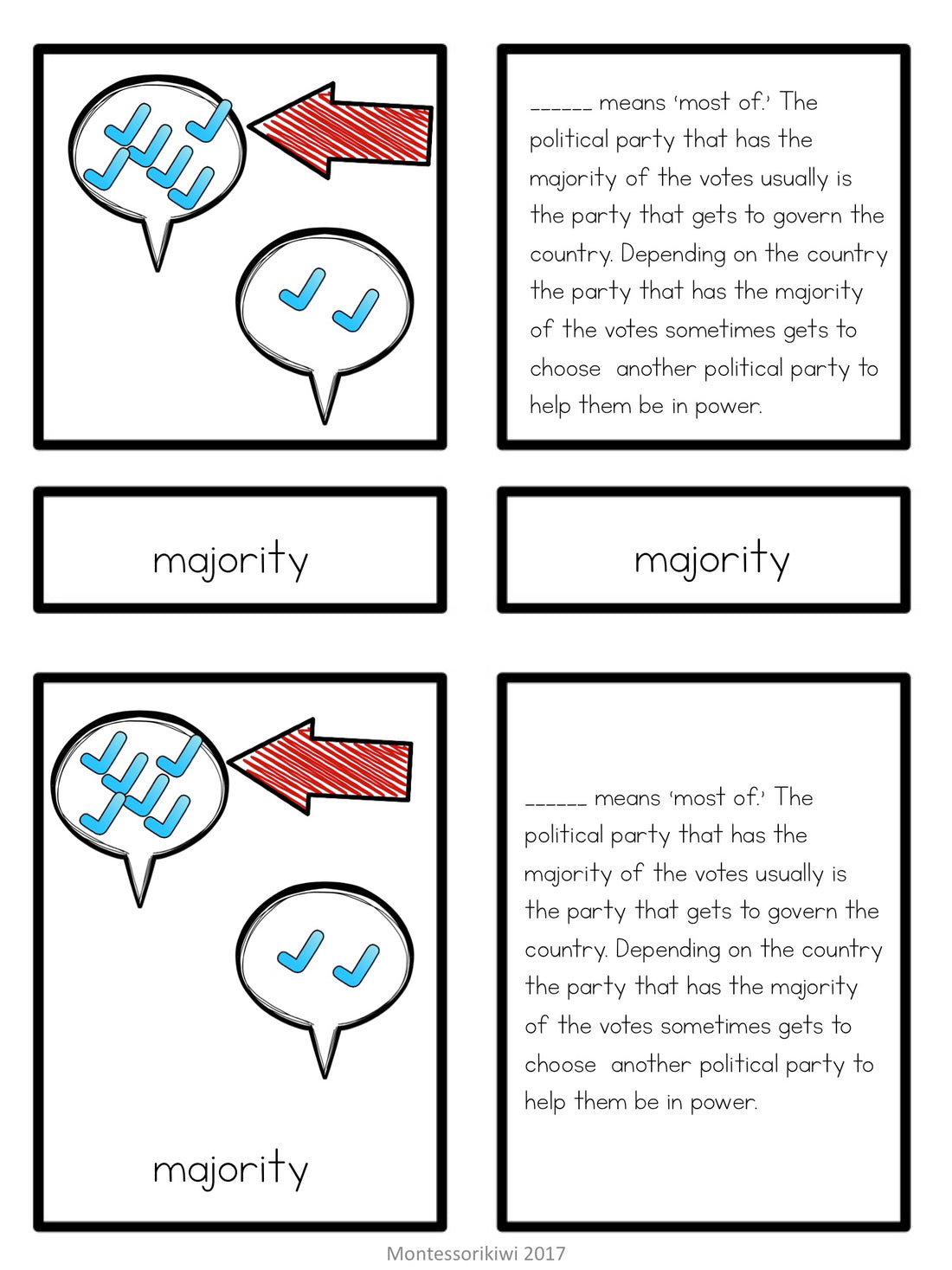 Election words vocabulary – montessorikiwi