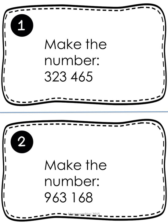 Montessori Checkerboard Task cards – montessorikiwi