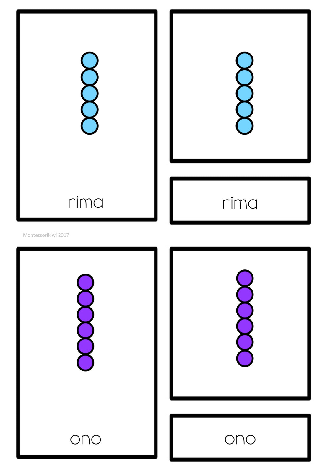 Māori Numbers (montessori inspired) – montessorikiwi