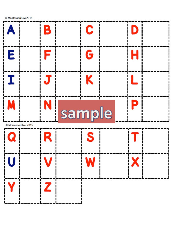 Montessori Alphabet Upper and Lower case letter match up (literacy ...