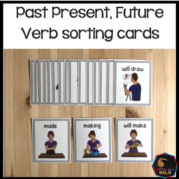 Past, Present, Future Verbs (literacy) – montessorikiwi