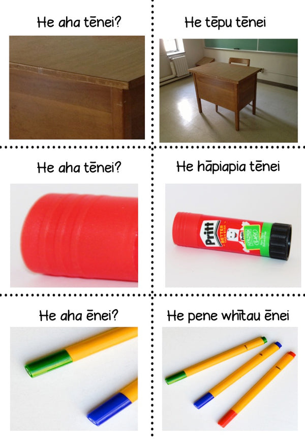 Māori classroom object game – montessorikiwi