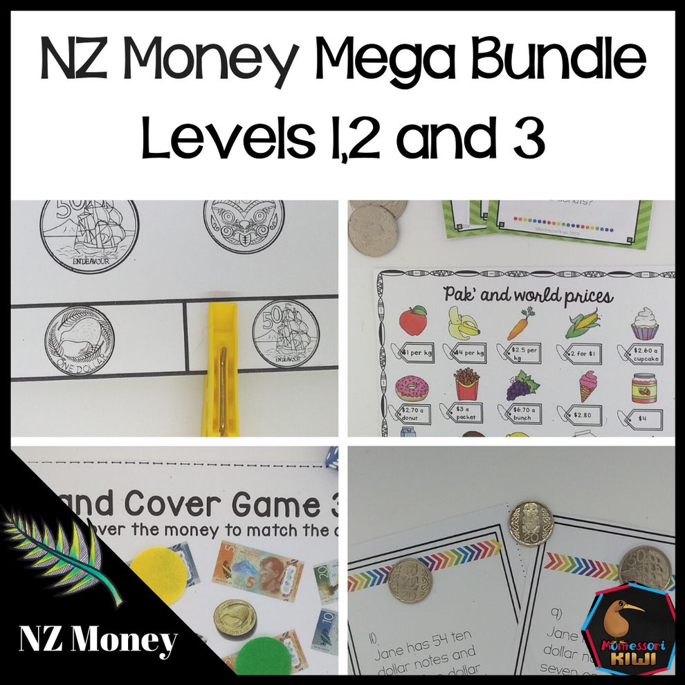 New Zealand Money mega Bundle Levels 1, 2, 3 – montessorikiwi