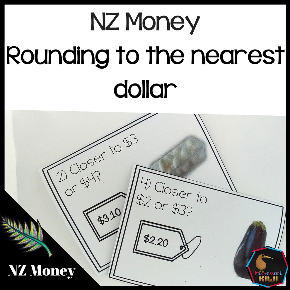 New Zealand Money Level 2: Rounding to nearest dollar task cards ...