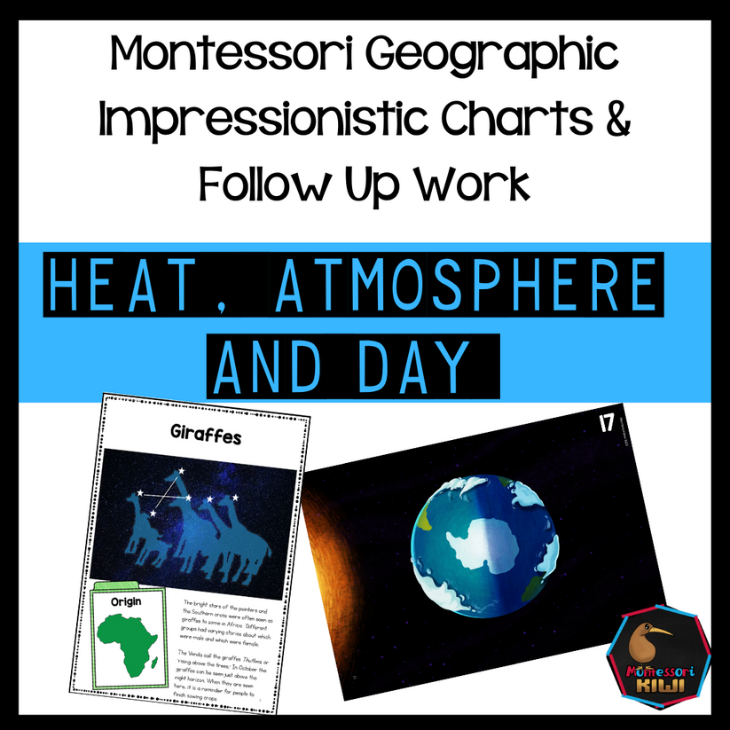 Montessori Geographic Impressionistic Charts - Heat, Atmosphere & Day ...