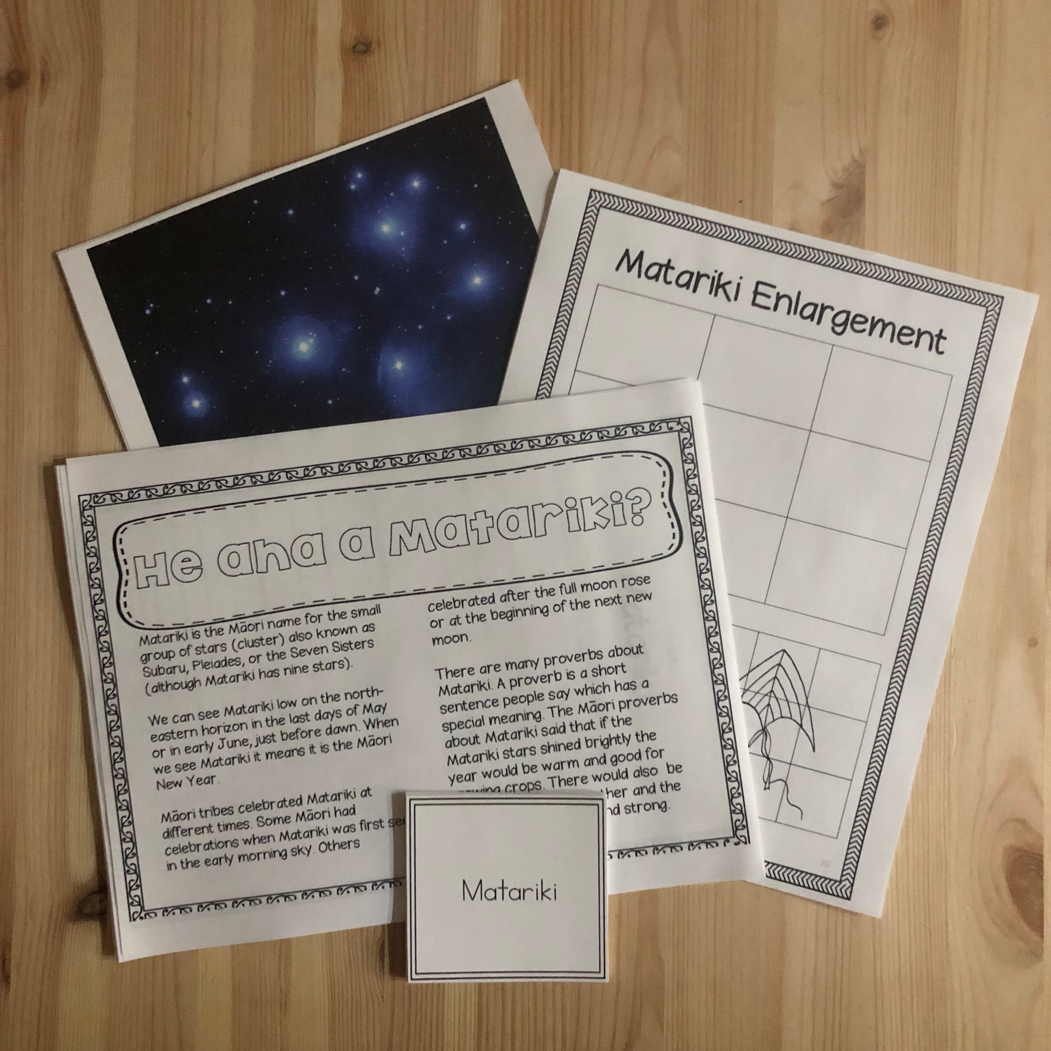 Matariki activities, reading, printables – montessorikiwi