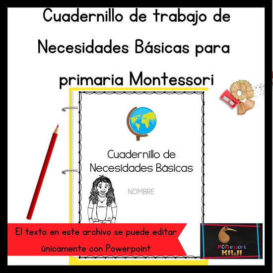 Cuadernillo de trabajo de Necesidades Básicas para primaria Montessori ...